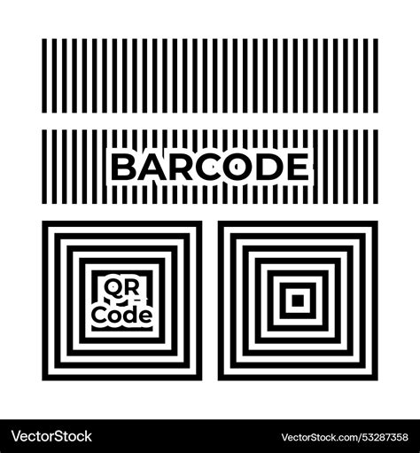 Sample Dummy Qr Code And Barcode Royalty Free Vector Image