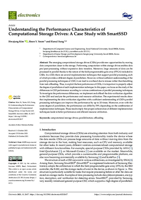 Pdf Understanding The Performance Characteristics Of Computational