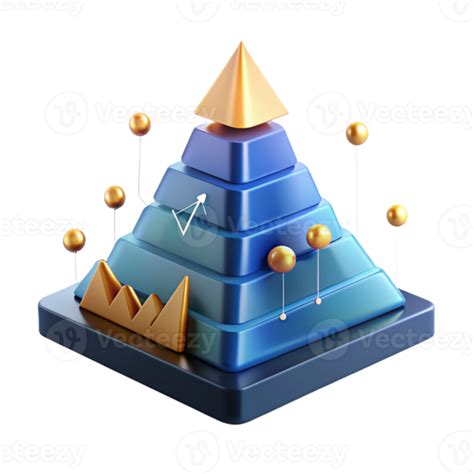Data Visualization 3d Pyramid Chart With Metrics 56553783 Png