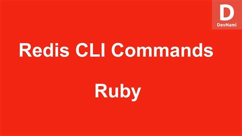 Ruby Redis Cli Commands Youtube