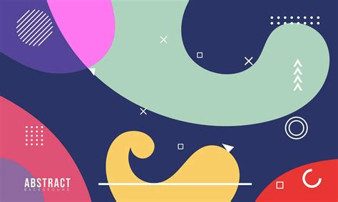 Colorful Abstract Memphis Fluid And Geometric Background Multi Color Background Template