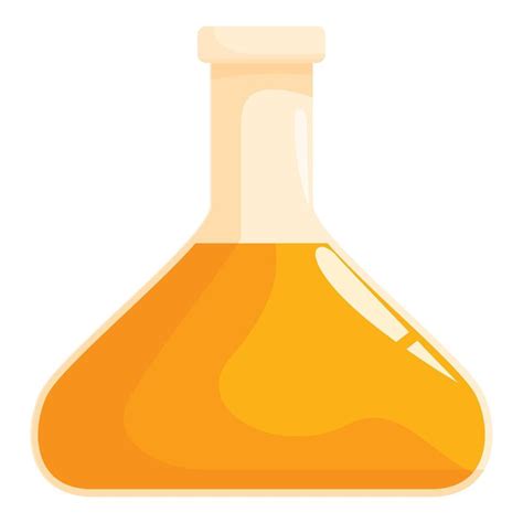 Erlenmeyer Flask Containing Orange Liquid For A Chemistry Experiment 49521924 Vector Art At Vecteezy