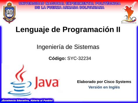 PDF Lenguaje de Programación II Lenguaje de Programación II Ingeniería de Sistemas Elaborado