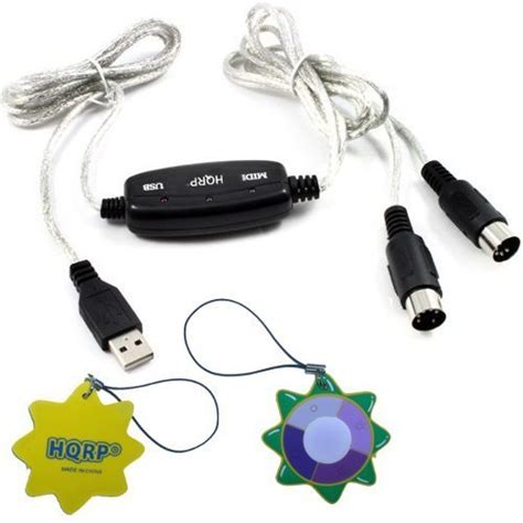 Buy HQRP USB IN OUT MIDI Interface Cable Converter PC To Music Keyboard Adapter Cord For M Audio