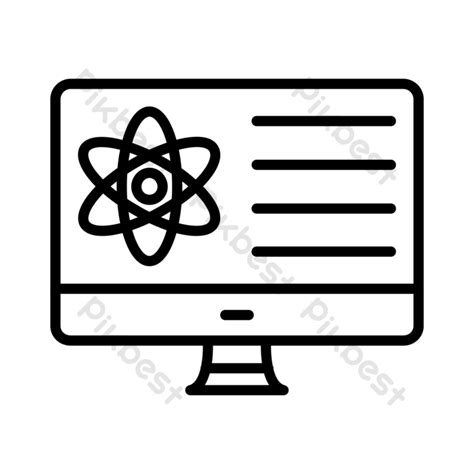 Computer Science Icon Line Vector Png Images Ai Free Download Pikbest