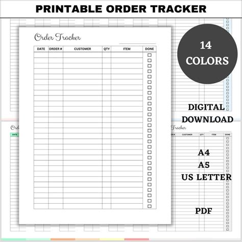 Order Log Etsy