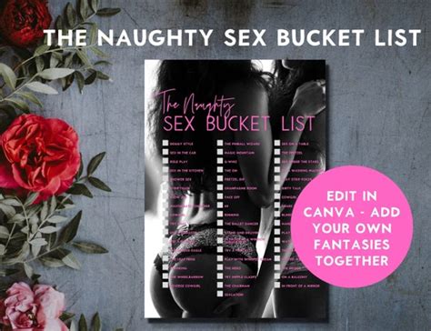 Sex Bucket List Sex Challenge Printable Sex Game Etsy