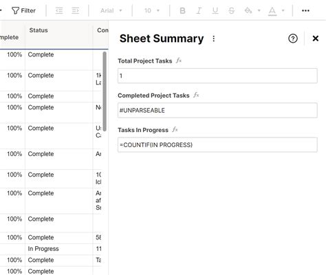 Sheet Summary Formulas Smartsheet Community
