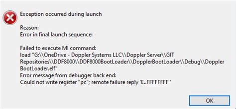 Gdb Action Write Register Has Failed With Error Code 0xfffffffb Forum Synergy™︎ Mcu