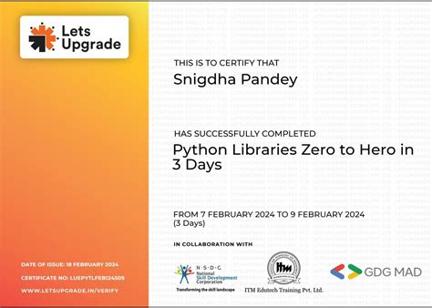 Snigdha Pandey On Linkedin Certificationcomplete Pythonlibraries