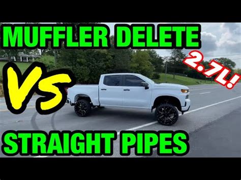 Chevy Silverado 2 7l Turbo Muffler Delete Vs Straight Pipe Youtube