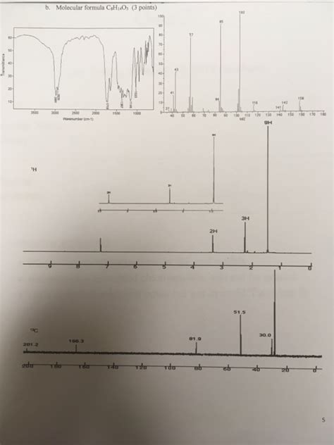 Solved Deduce The Structure Using The Following Spectral
