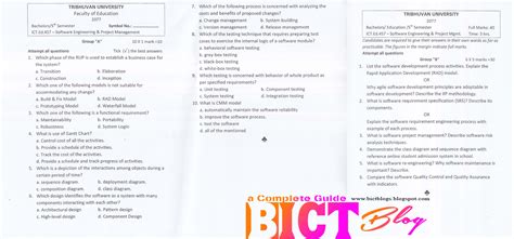 Bict 5th Sem Question Paper Year 2077 ~ It Course In Nepal Bict Blog Complete Guide For It