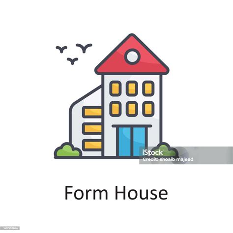 양식 하우스 벡터 채워진 개요 아이콘 디자인 일러스트 레이 션을 흰색 배경에 표시합니다 Eps 10 파일 0명에 대한 스톡 벡터 아트 및 기타 이미지 Istock