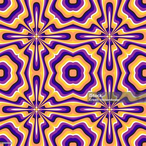 다채로운 착시 원활한 패턴 추상적 이동 줄무늬 모양의 타일 디자인 강렬하고 밝은 색상에 대한 스톡 벡터 아트 및 기타 이미지 강렬하고 밝은 색상 그래픽 프린트 다중