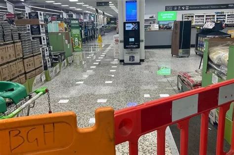 Asda Self Checkout Tills Flood As Storm Batters Merseyside Liverpool Echo