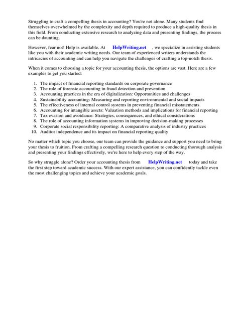 Examples Of Accounting Thesis Topics Pdf Thesis Accounting