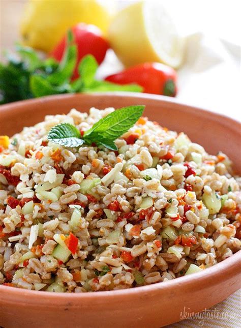 Farro With Feta Cucumbers And Sun Dried Tomatoes Recipe Healthy Recipes Delicious Salads