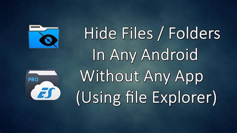 Hide Files And Folder In Android Without Any App Youtube