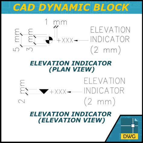 Elevation Indicators Cad Dynamic Block The Solo Architect