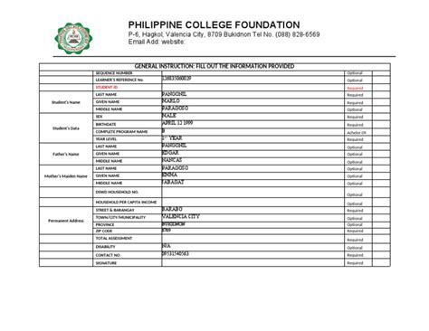 Unifast Application Form Pdf Computing
