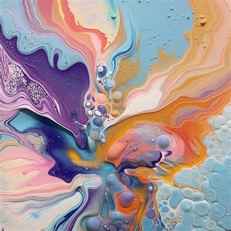 Premium Photo Abstract Color Symphony Captivating Watercolor Textures Fluid Art And Galactic