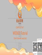Week3 Tutorial Pdf COMP QD 5347 WEEK03 Tutorial Client Side And
