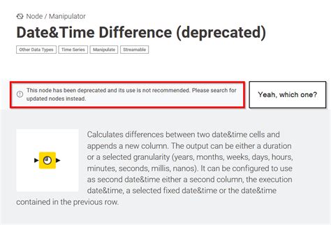 Deprecated Nodes Add The Replacement Node In The Tool Description Feedback And Ideas Knime