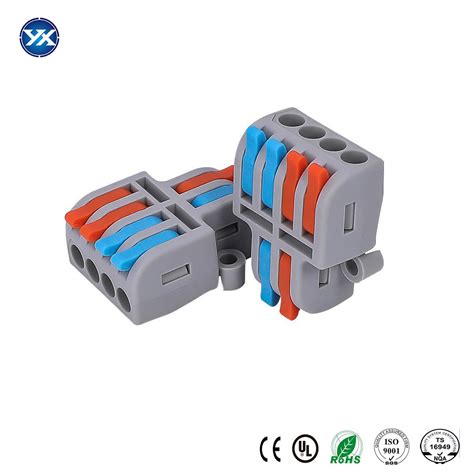 Universal Terminals 2 In 6 Out Quick Release Push In Wire Connector Splitter Terminal Block