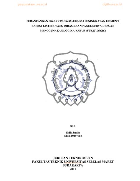 Pdf Perancangan Solar Tracker Sebagai Peningkatan Efisiensi Energi Listrik Yang Dihasilkan