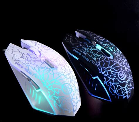 New 3200dpi 6d Breathing Led Light Gaming Mouse Optical Blackwhite