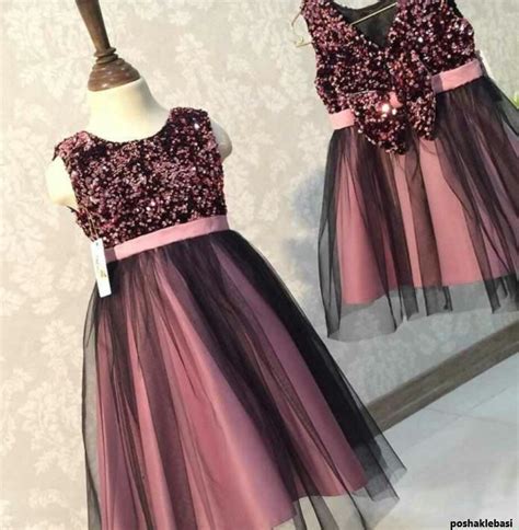 مدل پیراهن مجلسی پولکی بچه گانه