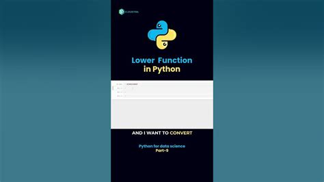 Lower Function In Python String Made Easy For Beginners Youtube