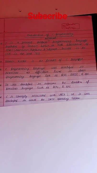 C Programming।c Language। History Of C । What Is C Language । Shorts Youtube