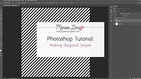 Making A Diagonal Stripe Pattern In Photoshop Youtube