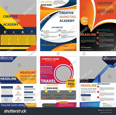 Mega Pack Brochure Design Template Flyer Stock Vector Royalty Free