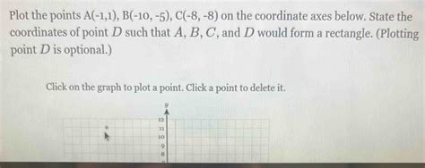 Plot The Points A 11 B 10 5 C 8 8 On The Coordinate Axes