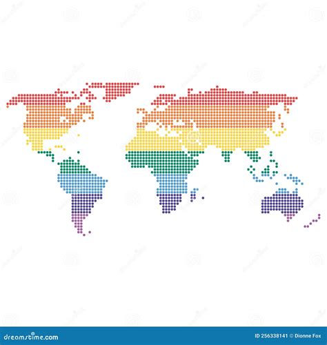 Lgbtq World Map Stock Illustration Illustration Of Illustrated 256338141