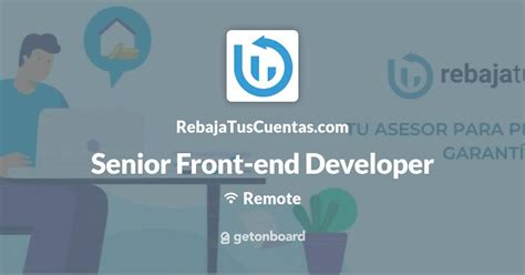 Senior Front End Developer At Remote Work From Home Get On Board