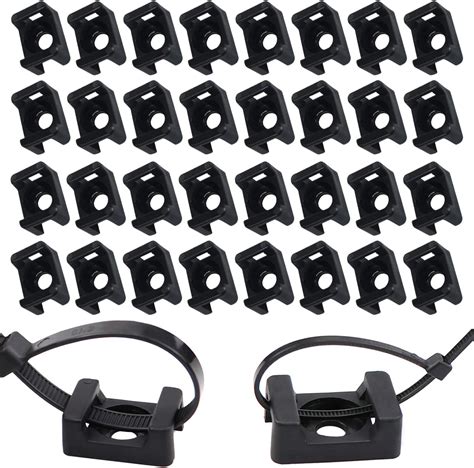 200 Pieces Black Cable Tie Mountscable Tie Basescable Tie Base Cradle
