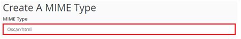 how to create a mime type in cpanel whuk