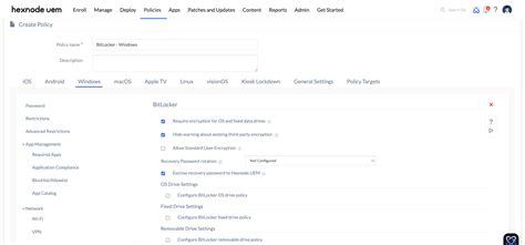 How To Manage Bitlocker Hexnode Help Center