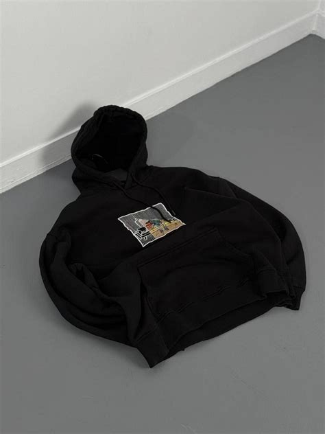 هودی مردانه طرح دار Love مشکی کد 311504