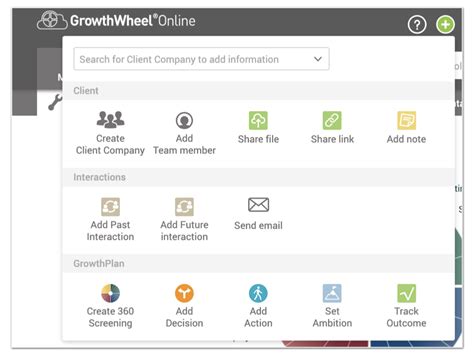 New Feature New Quick Access Help Menus With Shortcuts GrowthWheel