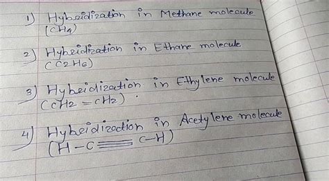 1 Hybridization In Methane Molecule Cha 2 Hybridization In Ethane Mol