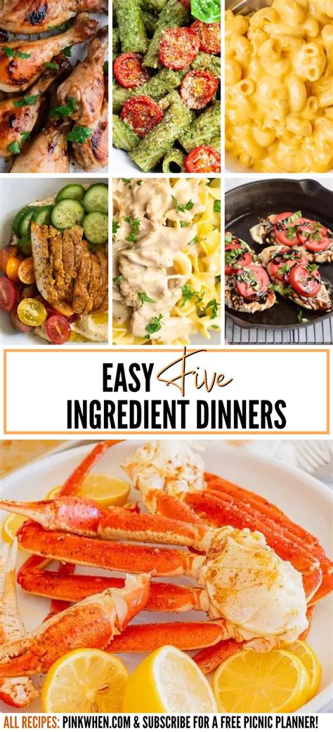 Simple Five Ingredient Dinners Pinkwhen