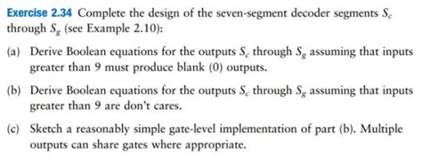 Solved Exercise Complete The Design Of The Chegg
