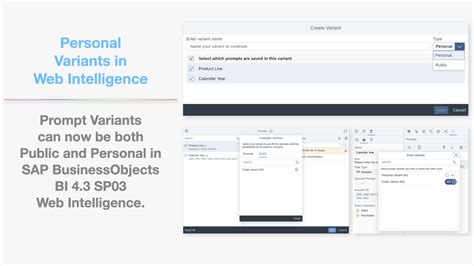 Personal Variants In Sap Businessobjects Bi 43 Sp03 Web Intelligence