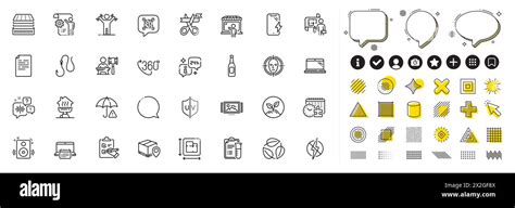Set Of Medical Analyzes Settings Blueprint And Antistatic Line Icons For Web App Pictogram