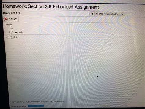 Solved Homework Section 3 9 Enhanced Assignment Score 0 Of
